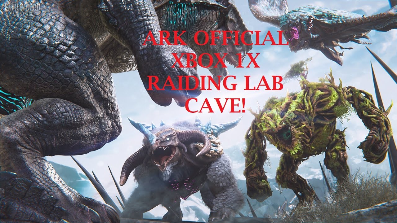 ARK OFFICIAL XBOX 1x | Raiding Lab Cave 1995 - YouTube