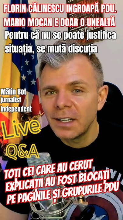 Relicva Florin Călinescu îngroapă PDU. Mario Mocan nu poate spune adevărul și mută discuția ...