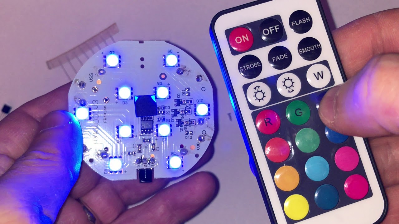 RGB remote control light, disassembly, teardown - YouTube