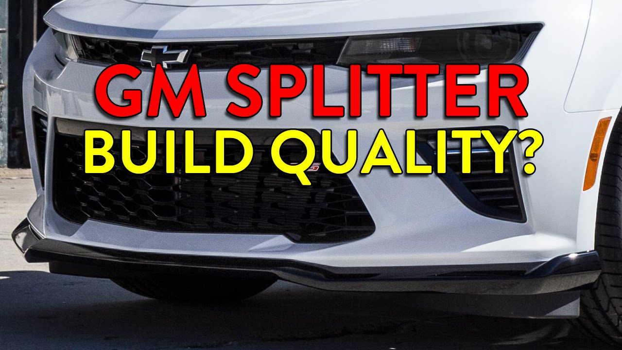 2016/2017 Camaro GM Splitter/Front Fascia Extension Build Quality - YouTube