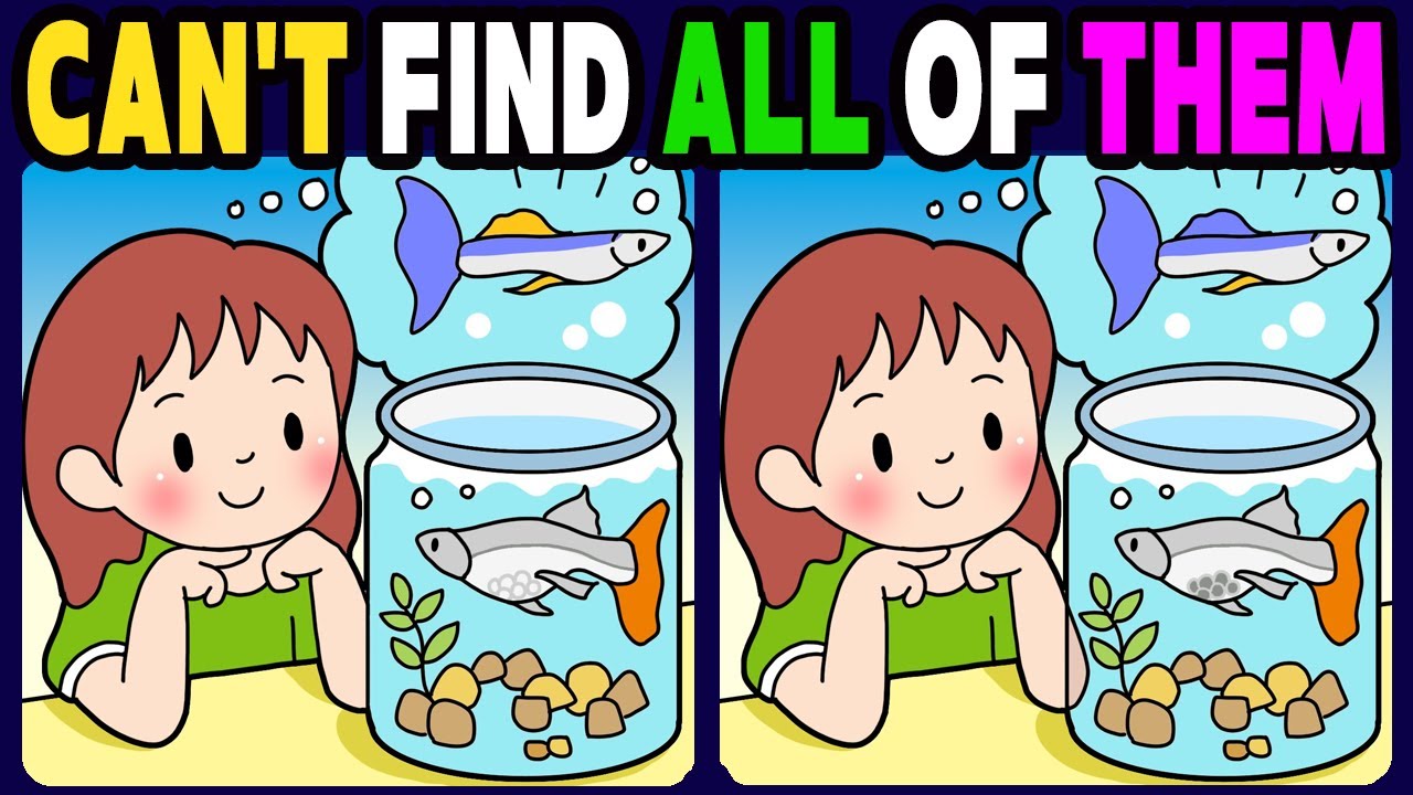 【Spot the difference】Can't Find All Of Them! Try It!【Find the ...