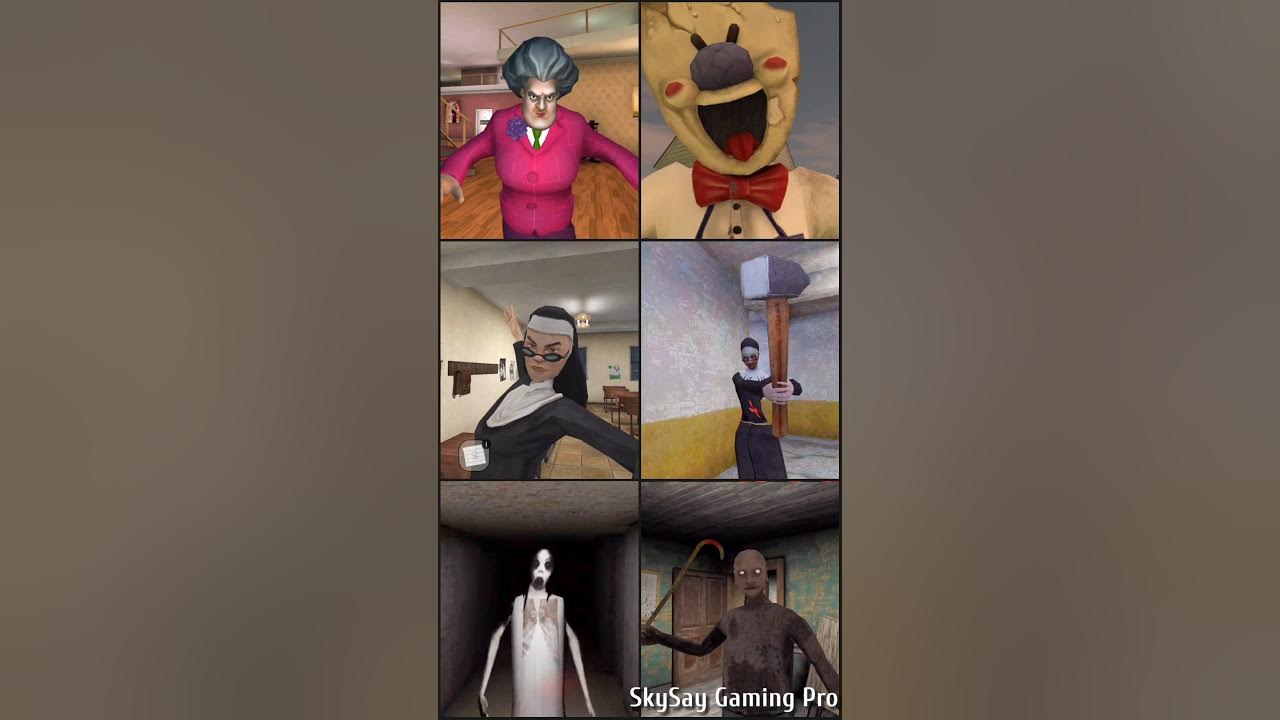 Jumpscare Battle! Scary Teacher Vs Rod Vs Evil Nun 2 Vs Evil Nun Vs Slendrina Vs Grandpa #Shorts ...