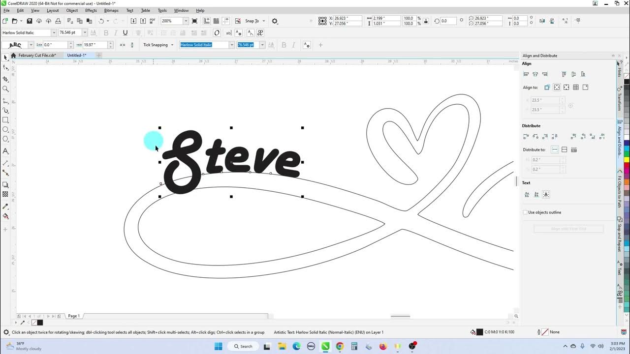 Corel Draw - Fit Text to Path, Stencils, and Hangers - YouTube