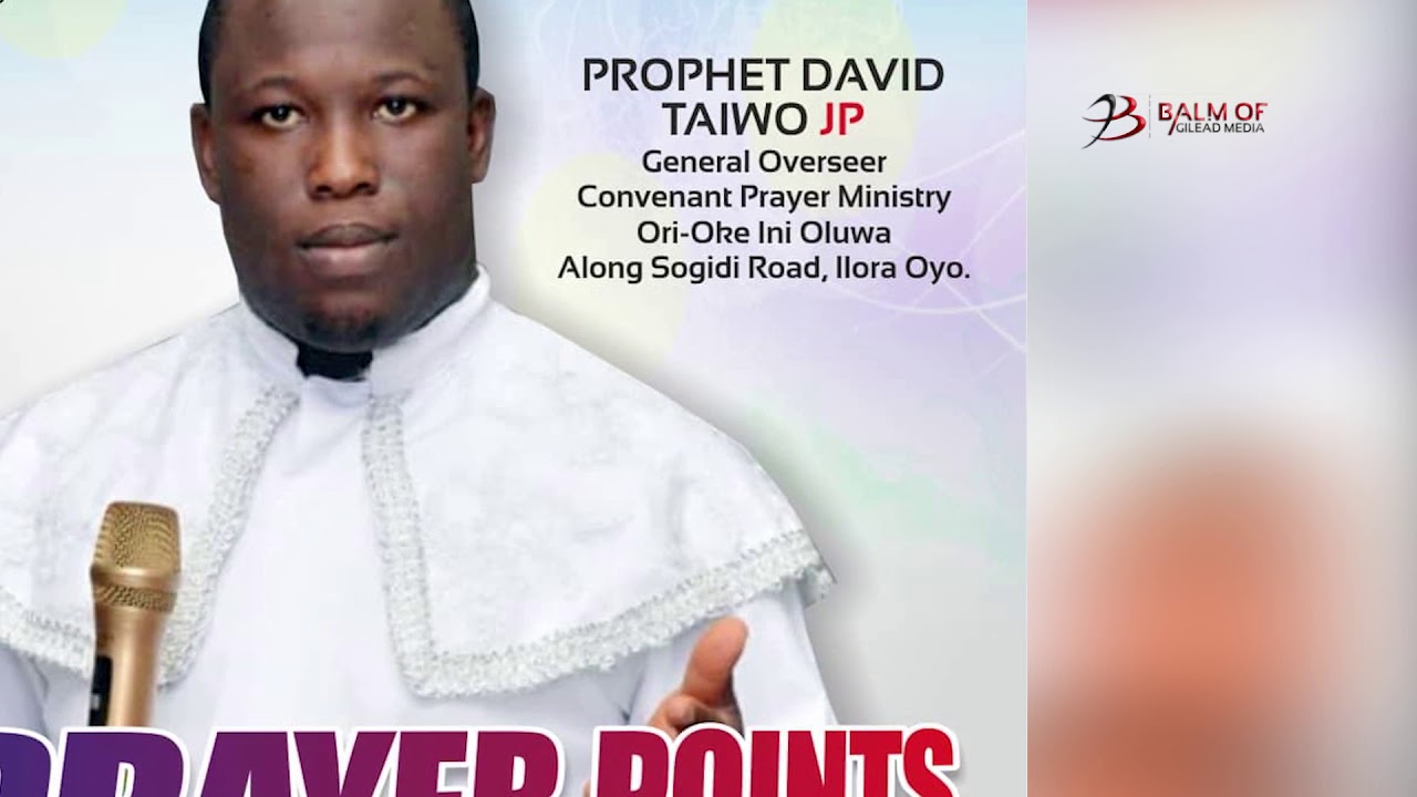 7 PRAYER POINT By PROPHET DAVID TAIWO JP - YouTube