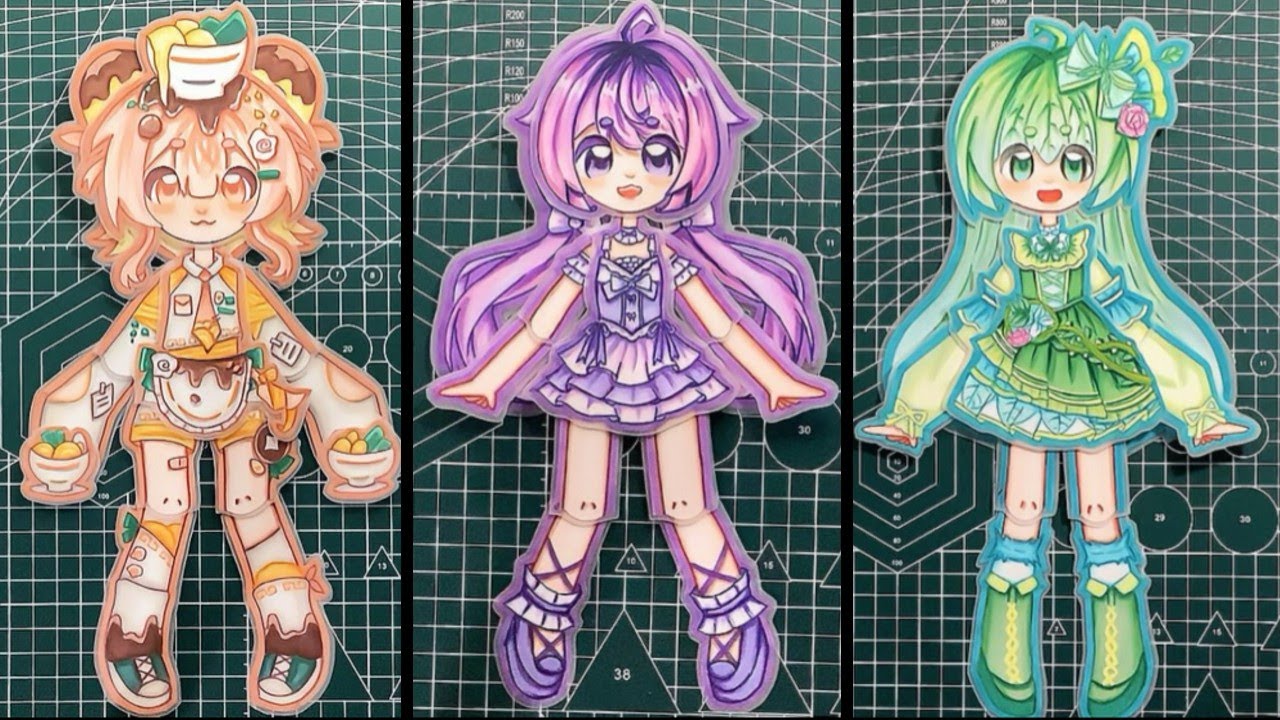 Cute & Easy! Movable Paper Doll Gacha for First-Timers - YouTube