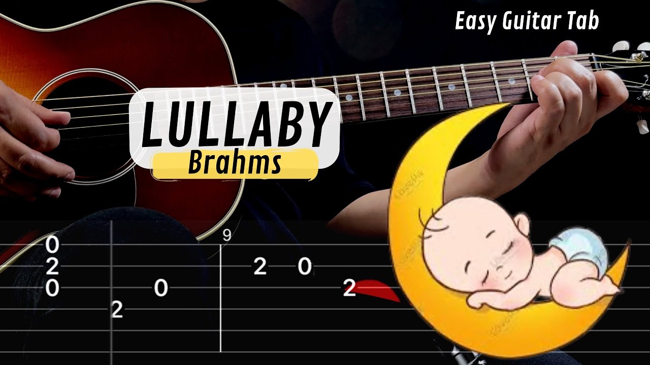 Lullaby - Brahms | EASY Guitar Tutorial | Guitar Tab - YouTube