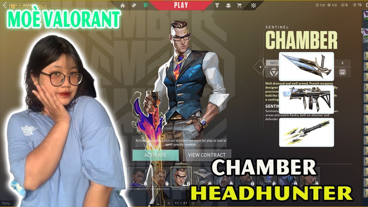 MÒE VALORANT - CHAMBER RADIANT VALORANT - CHAMBER HEADHUNTER - YouTube