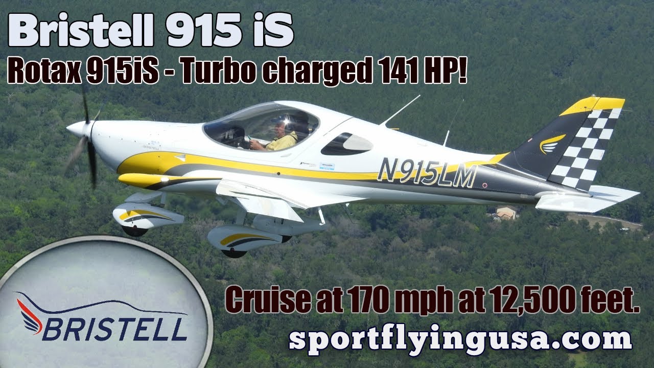 Rotax 915 iS, Turbo Charged, Bristell light sport aircraft - YouTube