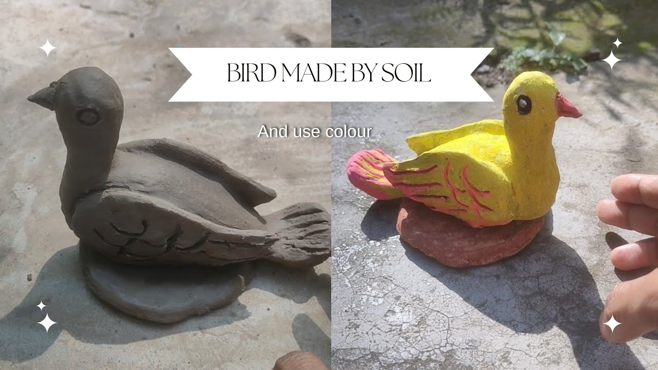 How to make soil bird // And use colour - YouTube