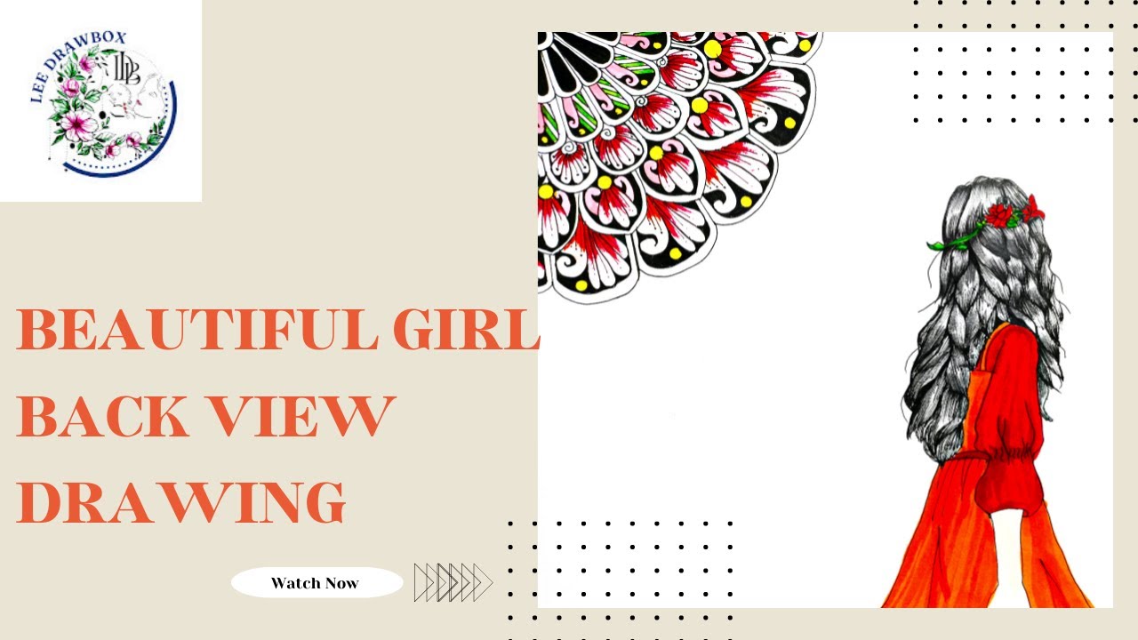 How to draw a Beautiful Girl Back Side View Drawing - YouTube