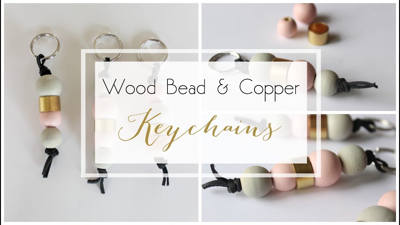 DIY Wood & Copper Keychains - YouTube