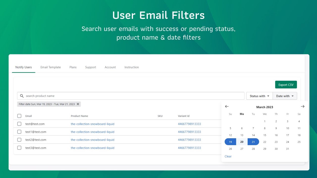 Export CSV Files with Filter Options - YouTube