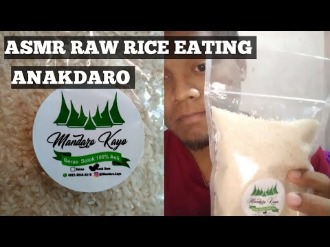 RAW RICE EATING || NGEMIL BERAS LOKAL LANGSUNG DARI KARUNGNYA || ANAK DARO || ASMR VIDEO - YouTube