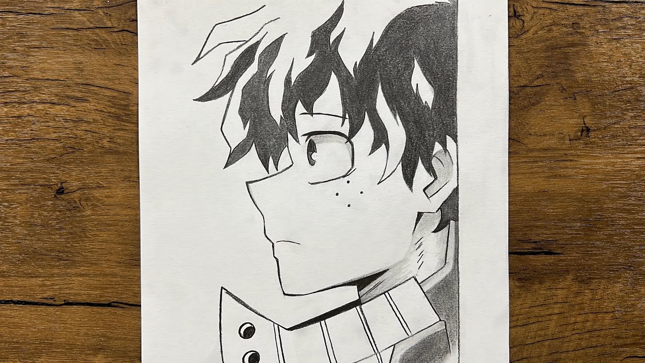 How to draw Deku from Boku no hero academia step-by-step | how to draw ...