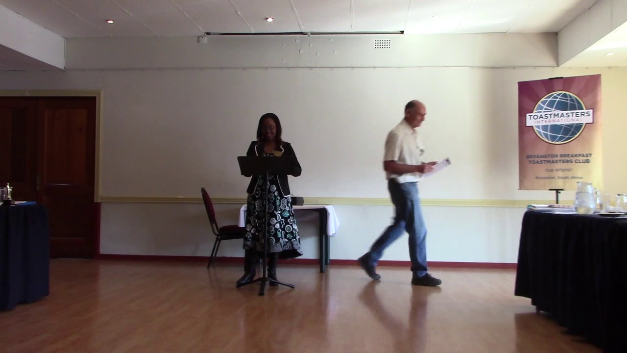 Bryanston Breakfast Toastmasters Club Meeting 13 April 2019 - YouTube