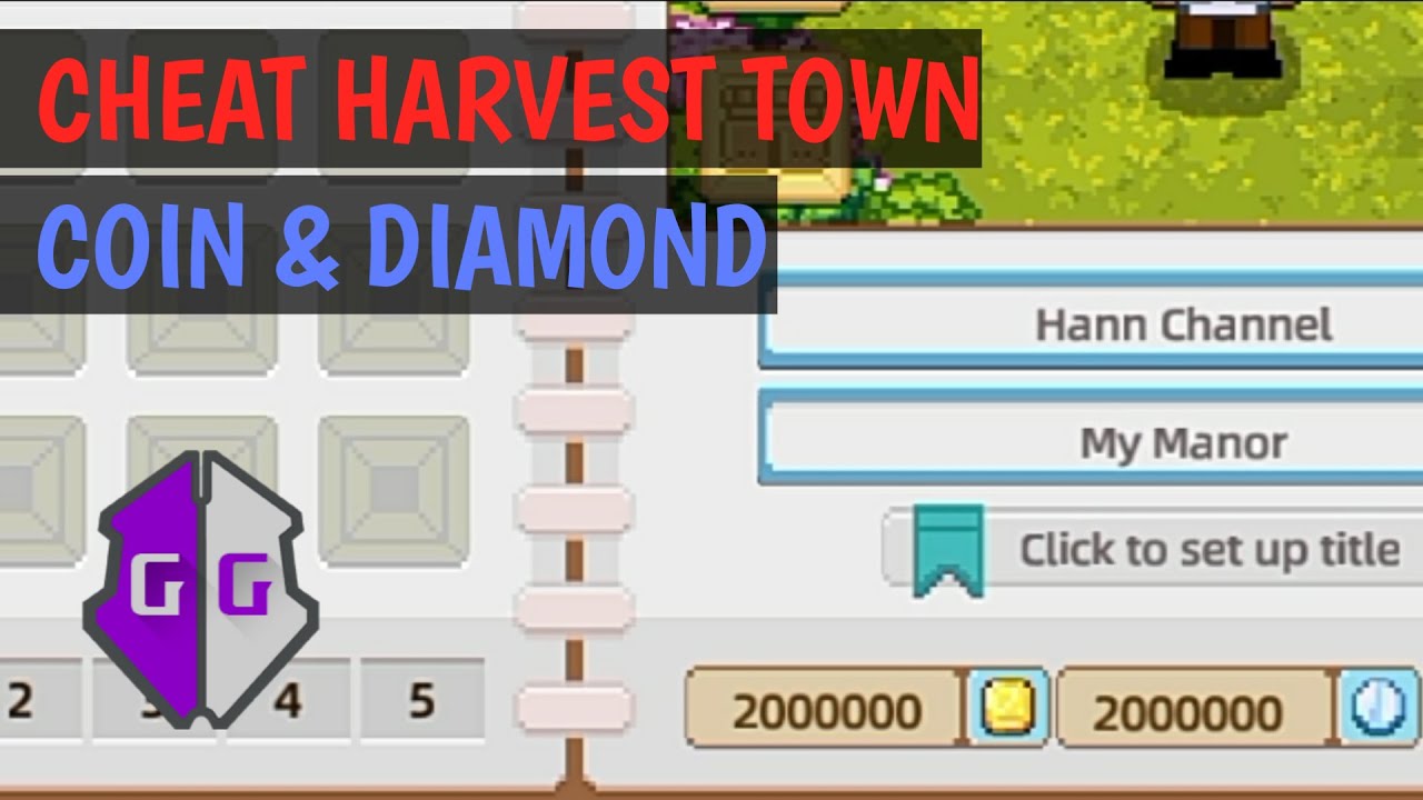 CARA CHEAT COIN & DIAMOND HARVEST TOWN | Game Guardian Tutorial - YouTube