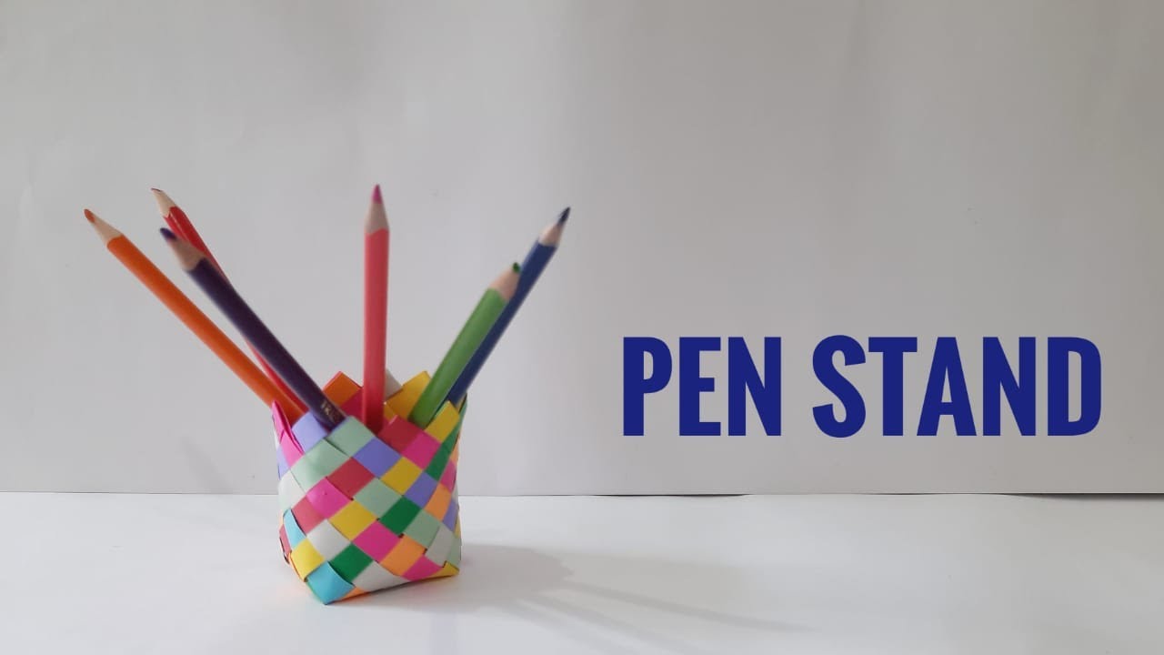 PEN STAND | How to make PEN STAND using paper | PAPER CRAFT - YouTube