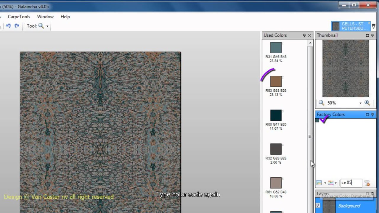 Galaincha v4.05 : Change color in design with the provided color code ...