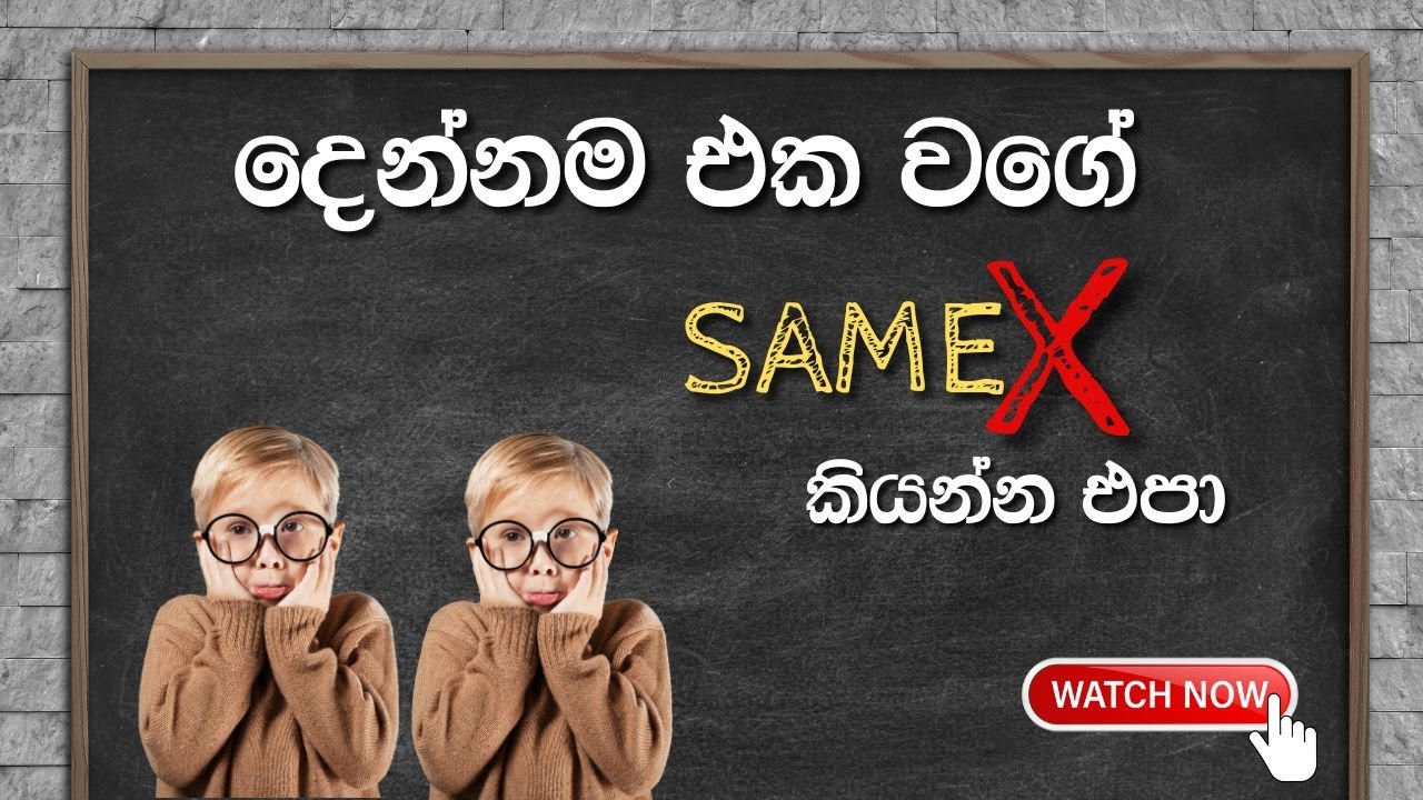 දෙන්නම එක වගේ same | How to use quite similar - YouTube