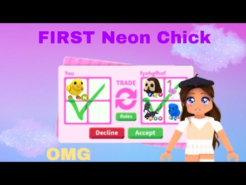 First Tradable Neon Chick 🐥 Adopt Me. - YouTube