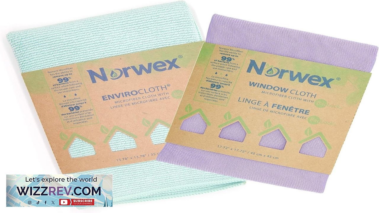 Norwex Basic Package Microfiber Glass Window Cleaning Cloth and Household Review - YouTube