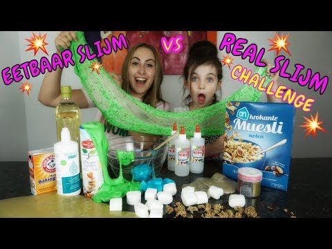 REAL SLIME vs EDIBLE SLIME CHALLENGE met BOKADO - Bibi - YouTube
