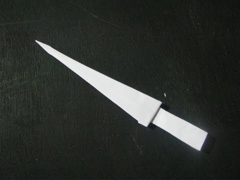 How To Make A Cool Origami Paper Sword - YouTube