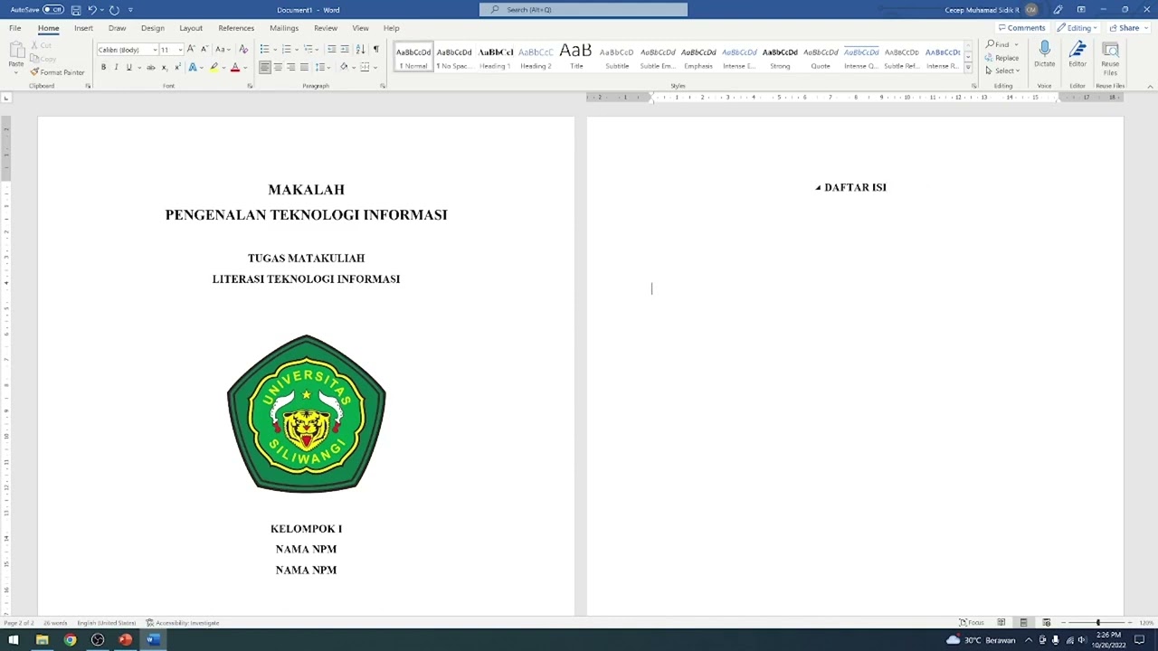 Materi VII - Implementasi Ms Word (Literasi Teknologi Informasi ) - YouTube