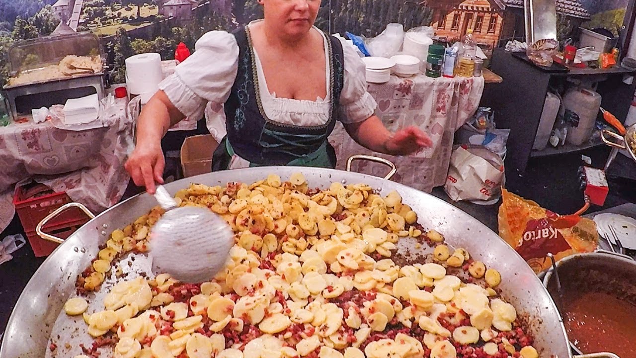 Orgy of Austrian Street Food, Huge Pans of Kasnocken, Spinatspatzle and ...