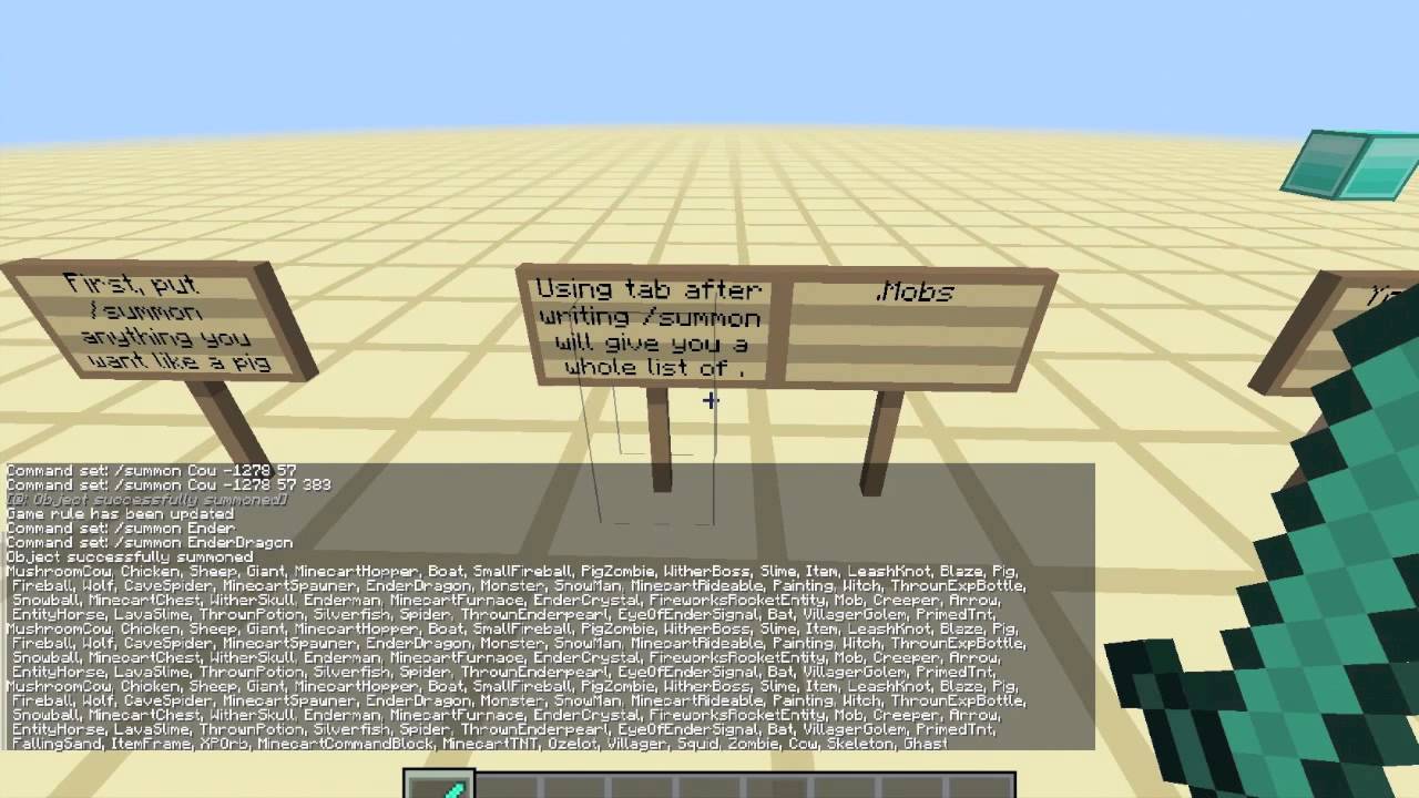 Minecraft Command Guide:Summon - YouTube