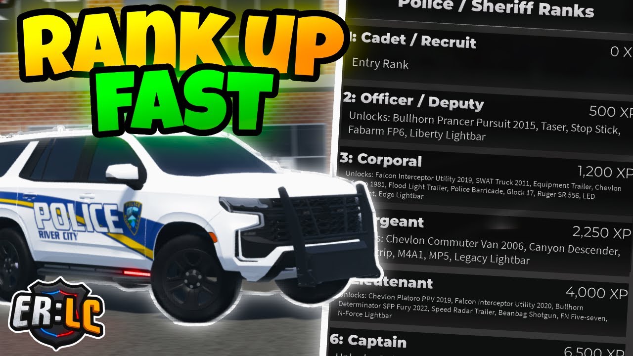 FASTEST WAYS To RANK UP On The POLICE TEAM In ERLC - YouTube