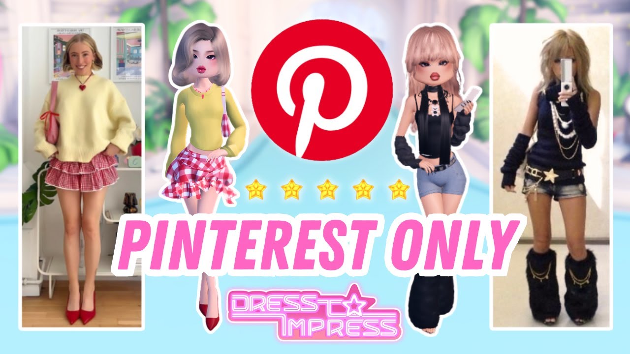ONLY Using PINTEREST OUTFITS In Dress To Impress - YouTube