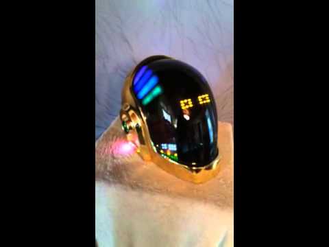 Guy man daft punk full led helmet with front matrix!