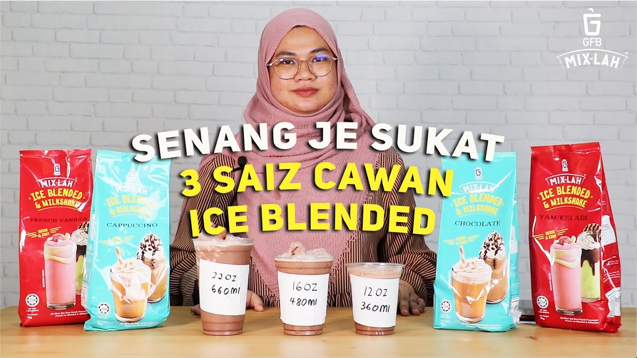 Tips Sukatan Ice Blend Cup 12, 16, 22 Oz | Measurement For Frappe - YouTube