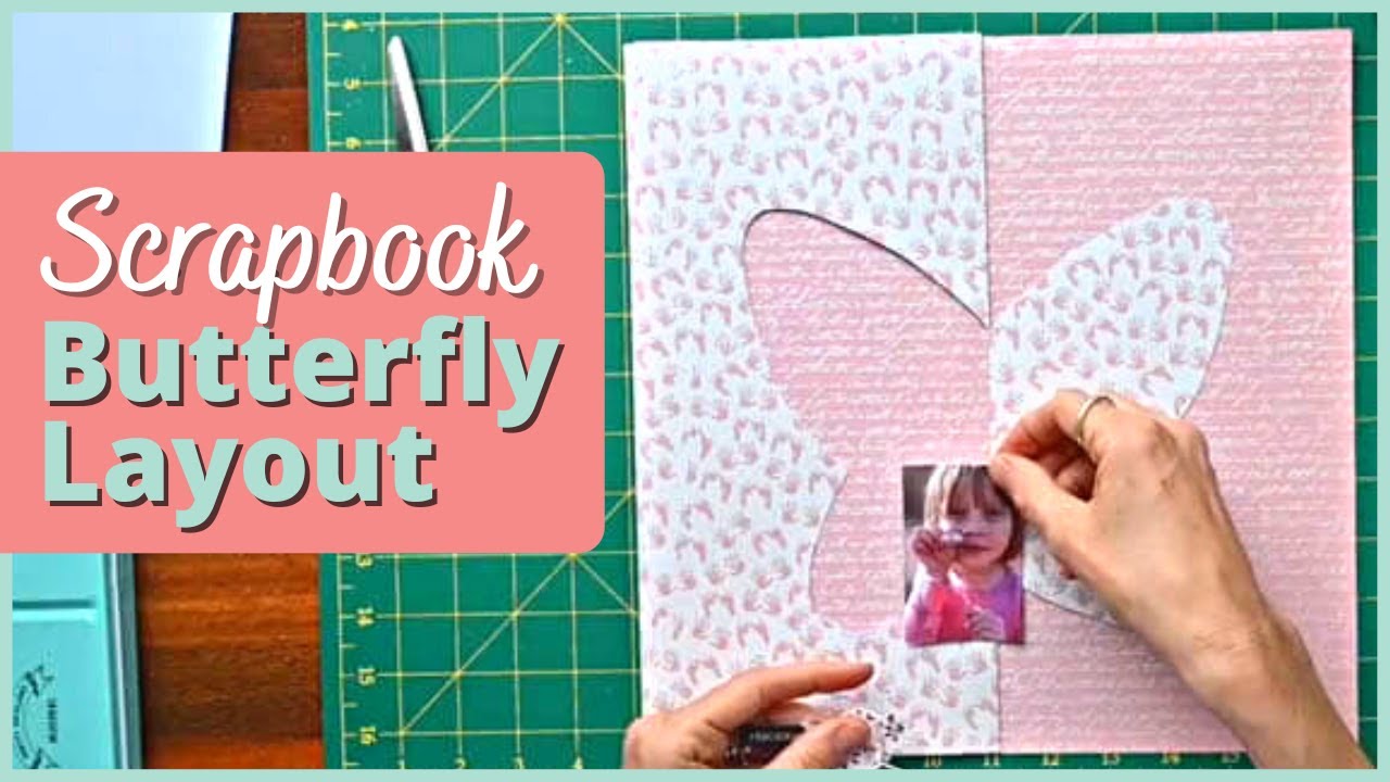 Scrapbook Butterfly Layout Stunning Cutout Technique - YouTube