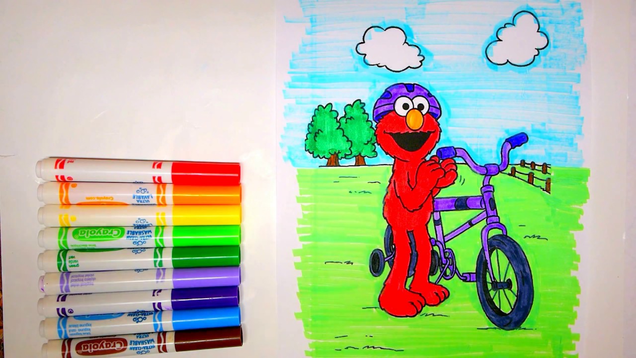 [25-min Nursery Rhymes] Sesame Street Elmo Coloring-PBS Kids - YouTube