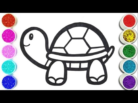 Easy Tortoise 🐢 Drawing, for Kids / How to Draw a tortise Step by Step ...