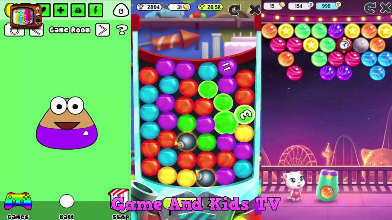 My Talking Angela My Talking Tom Talking Pou Gameplay For Kids HD 2016 ...