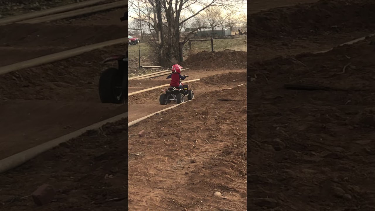 Little Kid does Sick Trick on 4-Wheeler - YouTube