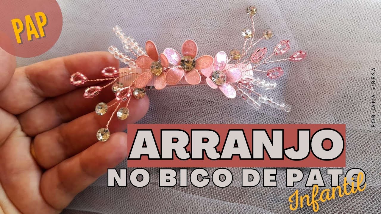 Arranjo ARAMADO com flores esmaltadas INFANTIL nível INICIANTE - YouTube