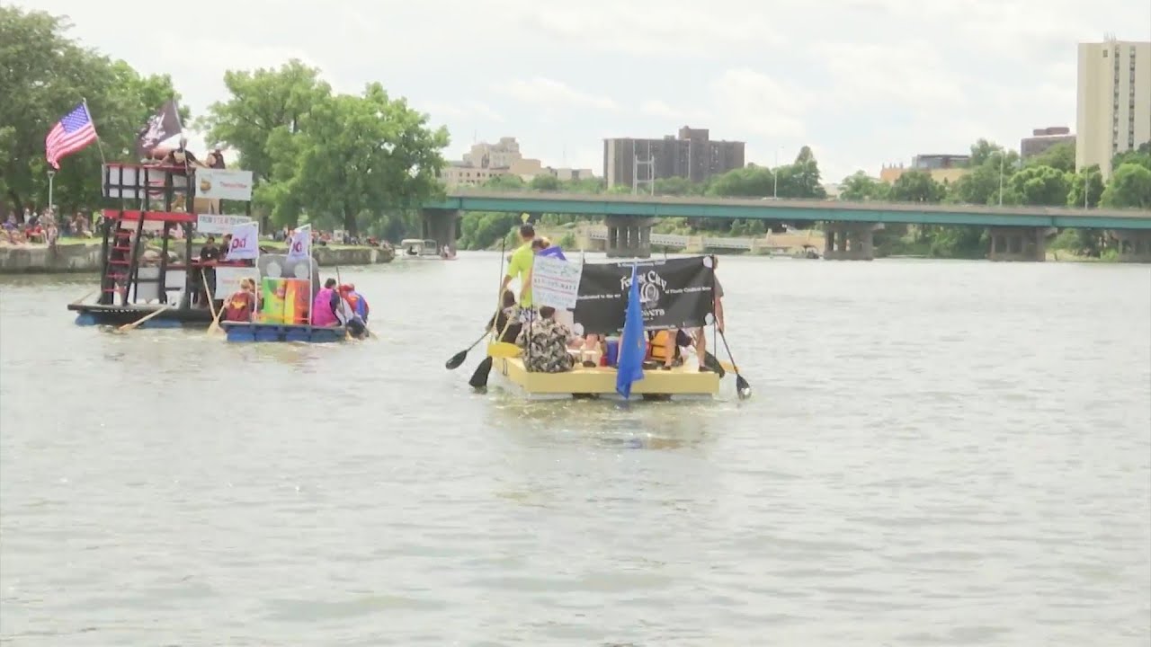 'Anything that Floats' race returns to Rock River - YouTube