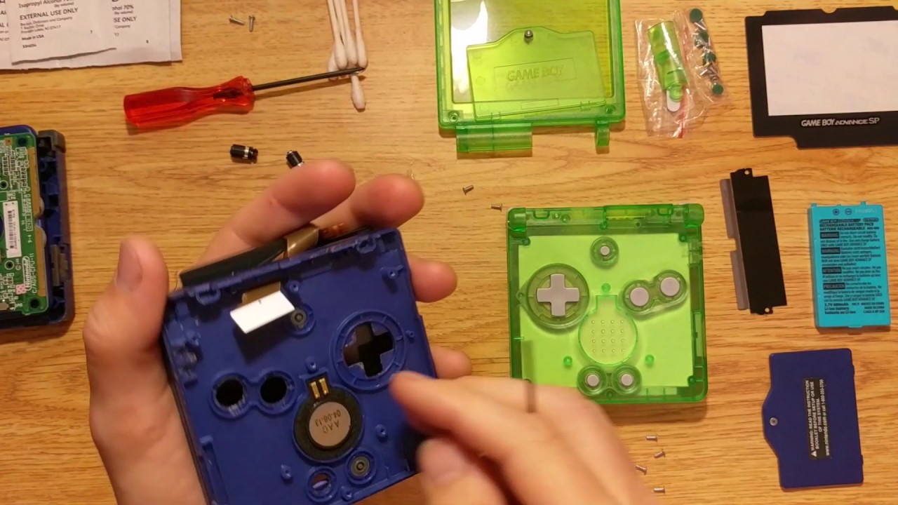 GBA Sp Restoration - New Custom Shell - YouTube