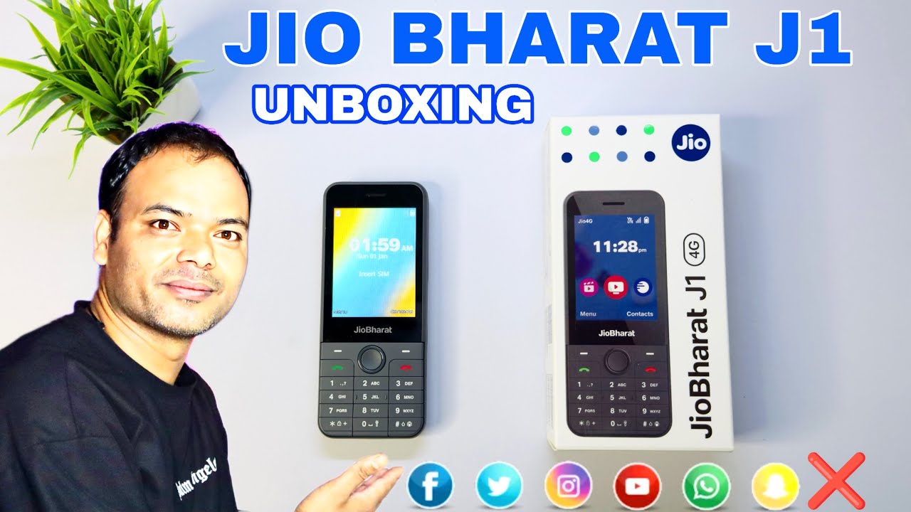 Jio Latest 4G Keypad Phone : Jio Bharat J1 4G || Unboxing || First Look ...