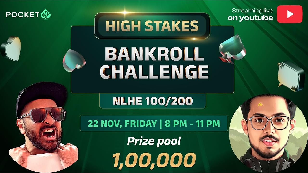 BANKROLL CHALLENGE #29 | NLHE 100/200 with Shobz & Parth - YouTube