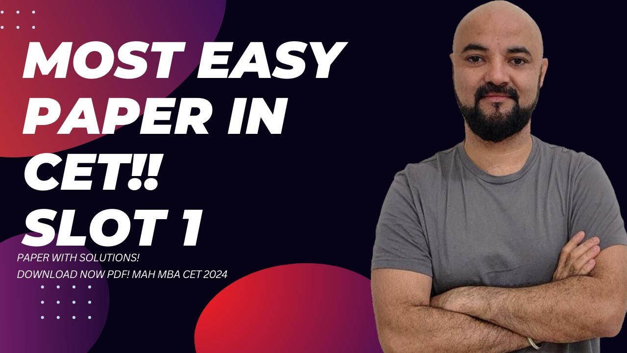 Most Easy Paper in CET!! CET Slot 1 Paper with solutions! Download now ...