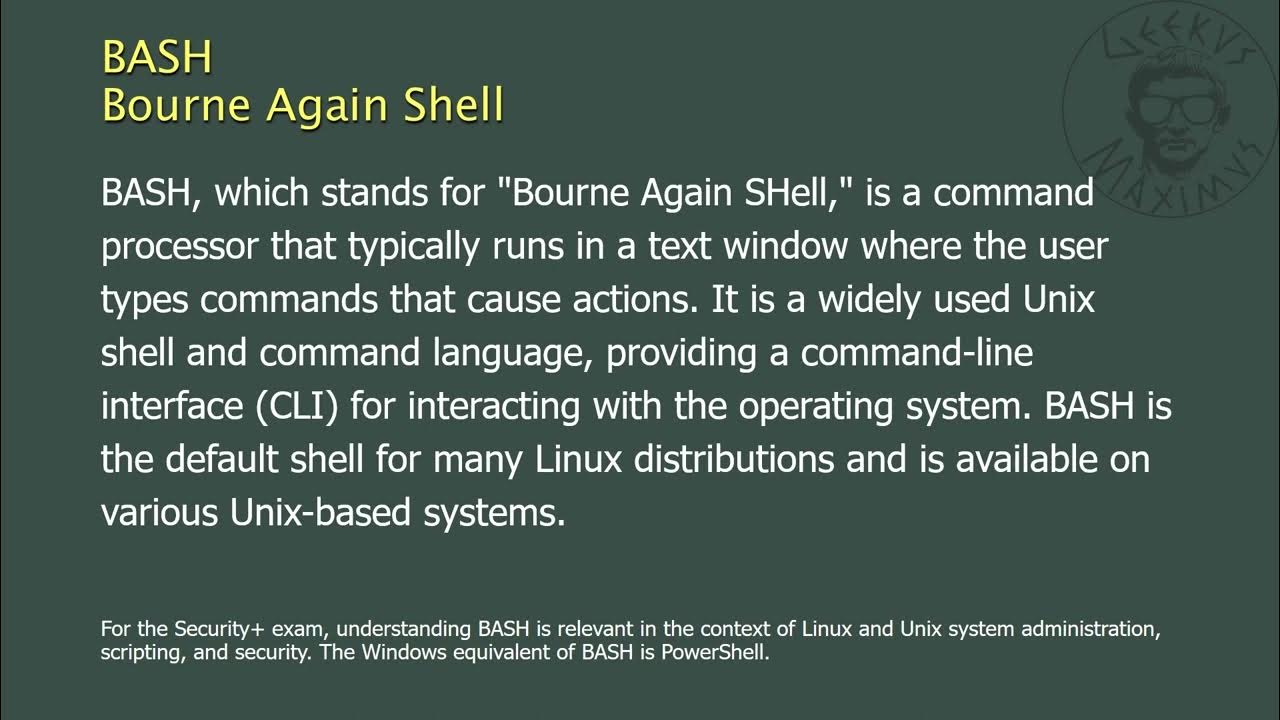 BASH - Bourne Again Shell - YouTube