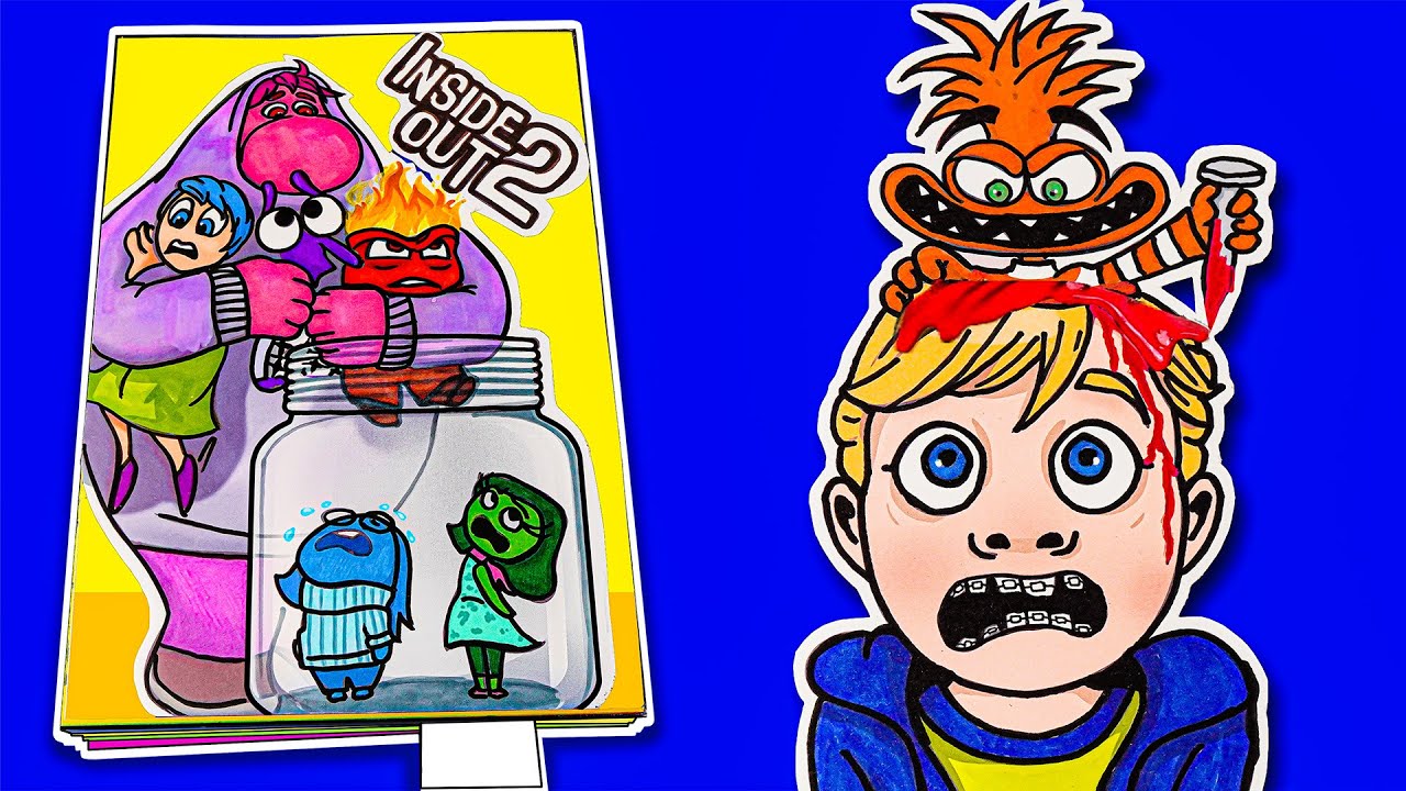Making INSIDE OUT 2 Game Book（+ Riley Squishy）DIY 인사이드 아웃 2 ...