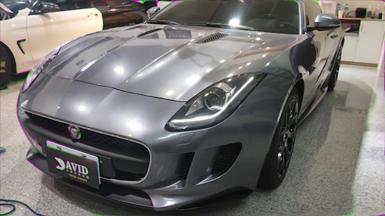 Jaguar F-TYPE "3M1080 G201" Gloss Anthracite亮面金屬炭灰【大衛汽車包膜】 - YouTube