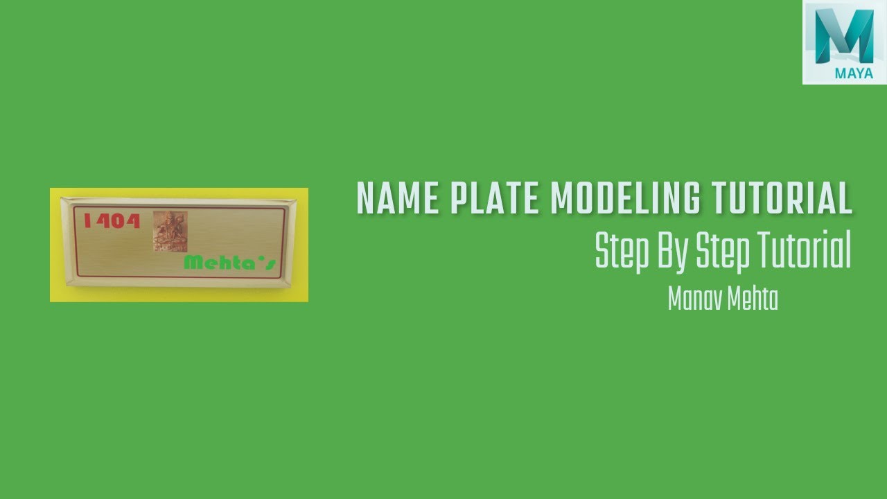 Name Plate Modeling Tutorial in 3D Maya I 3 Min | Lets Animate #67 ...