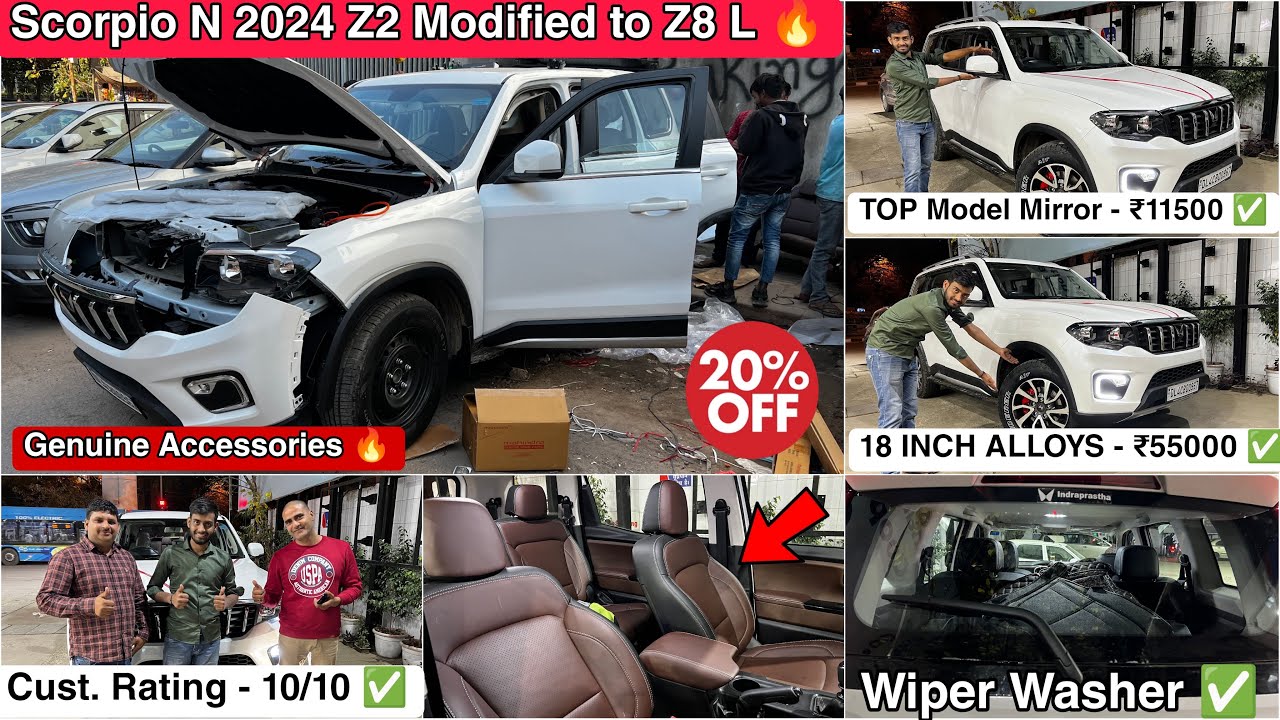 Scorpio N 2024 Z2 Modified to Z8 L 🔥 Scorpio N Base to Top || Scorpio N ...